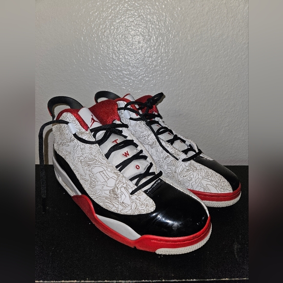 Nike | Shoes | Nike Air Jordan Dub Zero Retro White Black Varsity Red ...